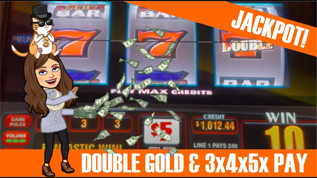 Great Run on Double Gold Slot Machine! HANDPAY JACKPOT! 3x4x5x PAY SLOT ...