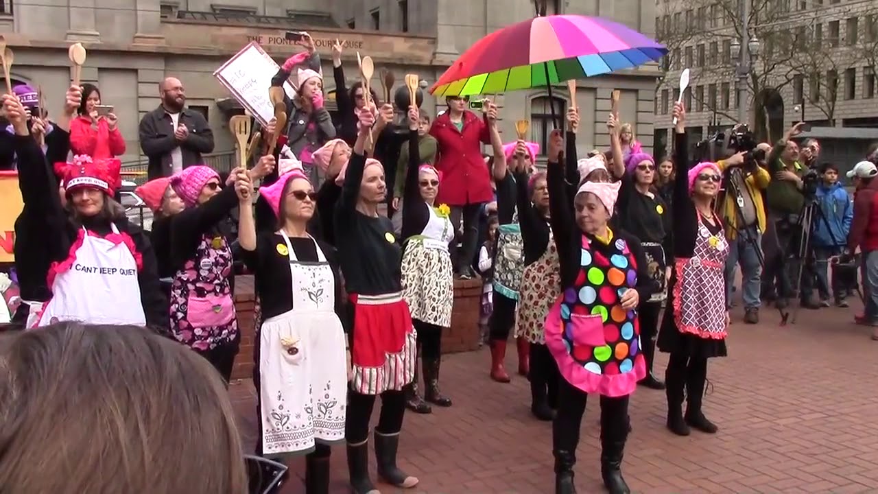 Badass Women's Protest Choir and Portland Raging Grannies Flashmob ...