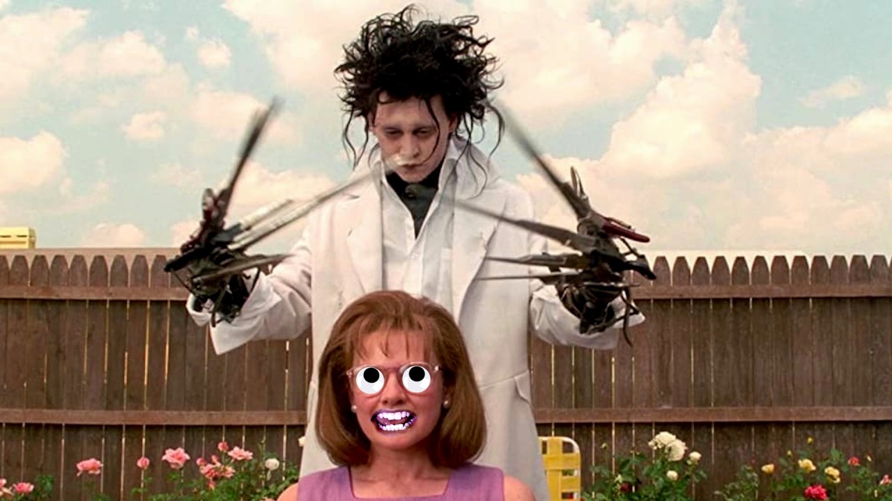 EDWARD SCISSORHANDS, but funny - YouTube