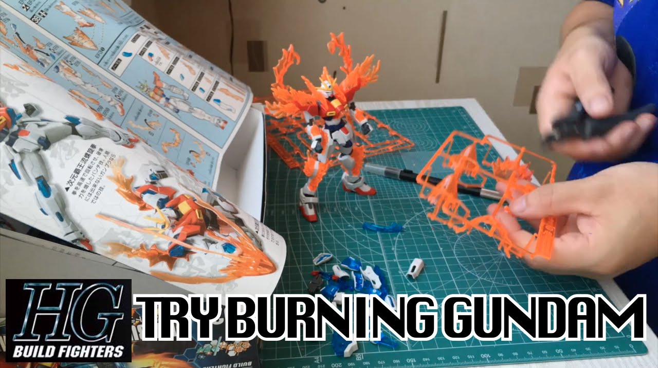 HG Try Burning Gundam Time Lapse Build - YouTube