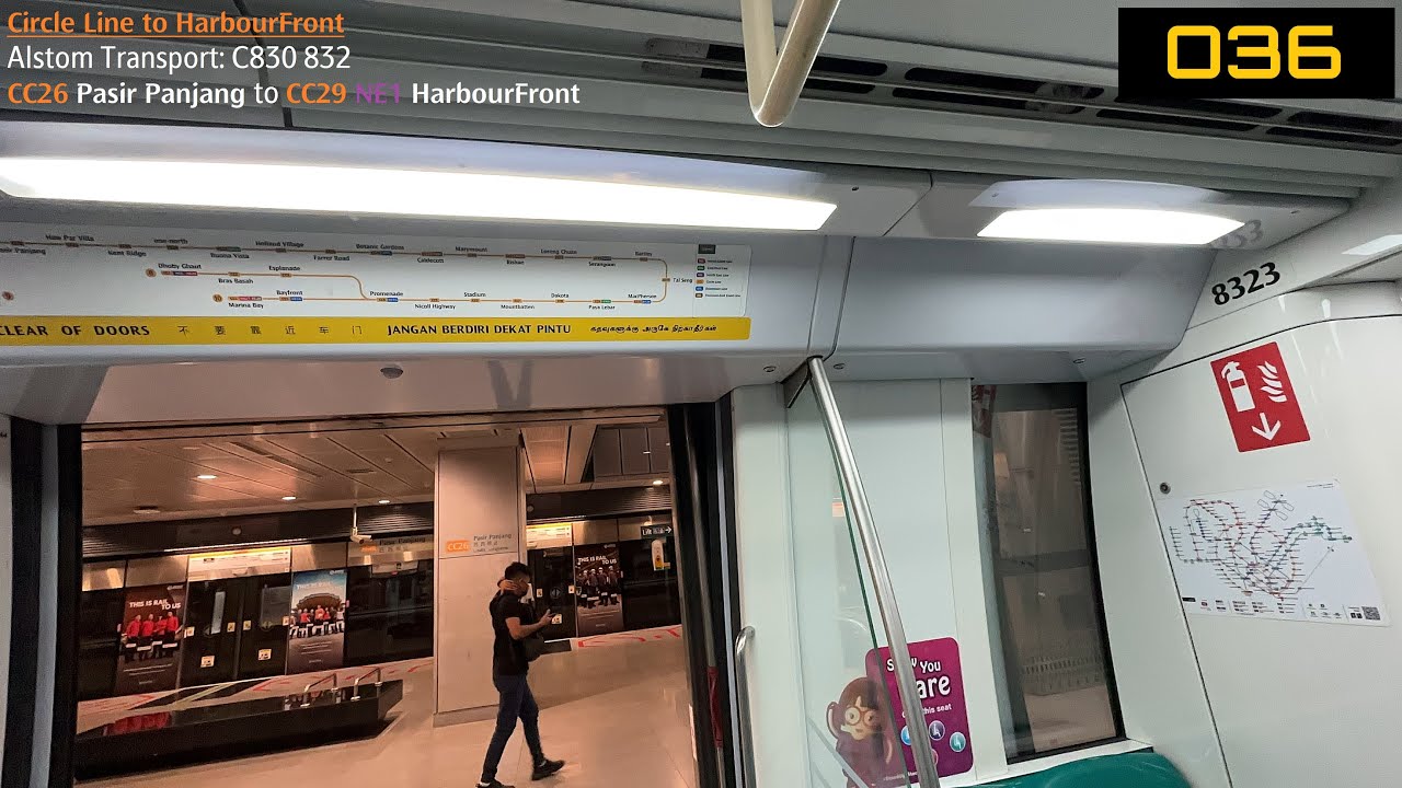 ⁴ᴷ [CCL 1 step braking] SMRT Trains, CCL Train Ride [Pasir Panjang → ...