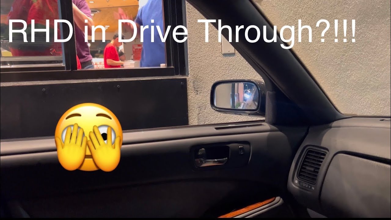 Driving a RHD car in a drive through (AWESOME REACTION)! - YouTube