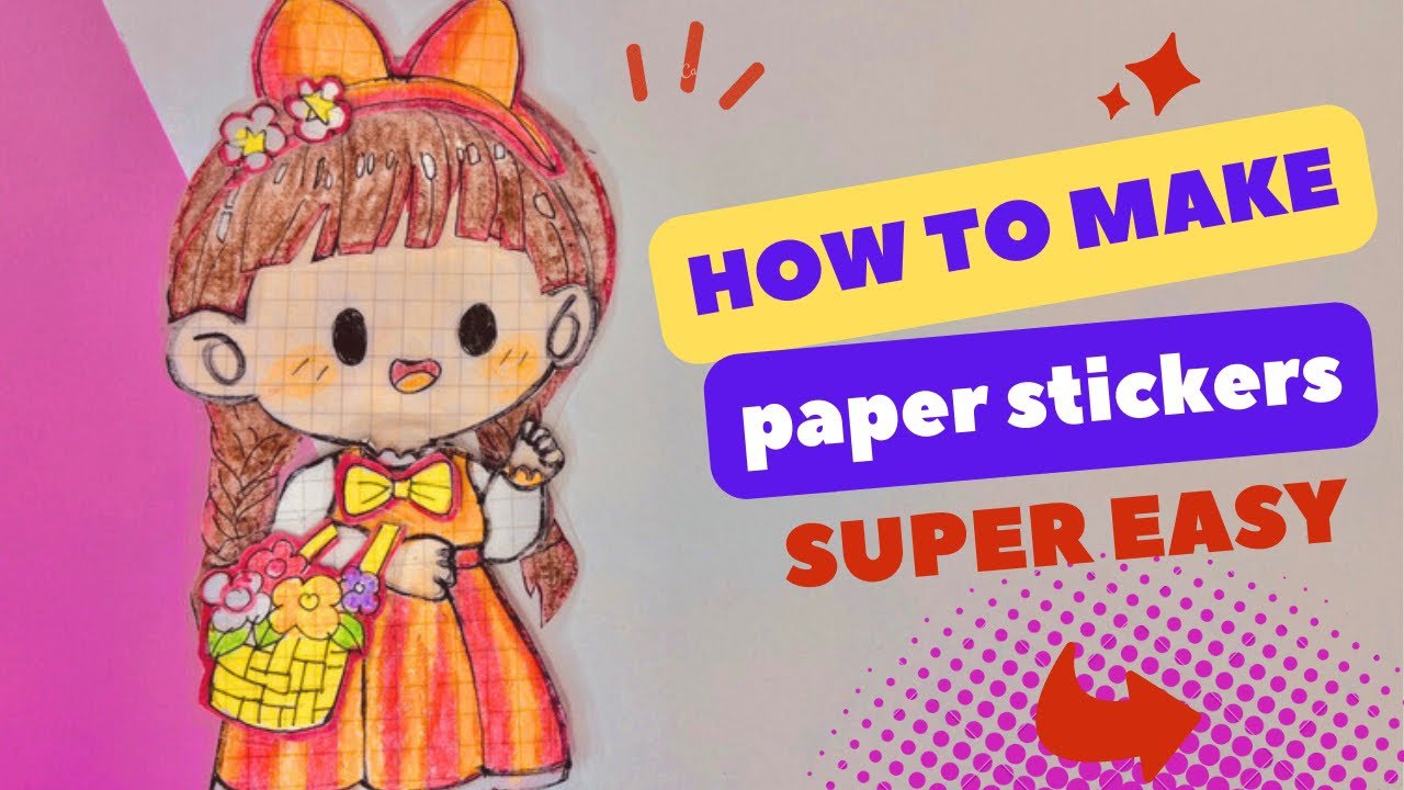 How to make paper stickers super easy | DIY Paper crafts |Making paper ...