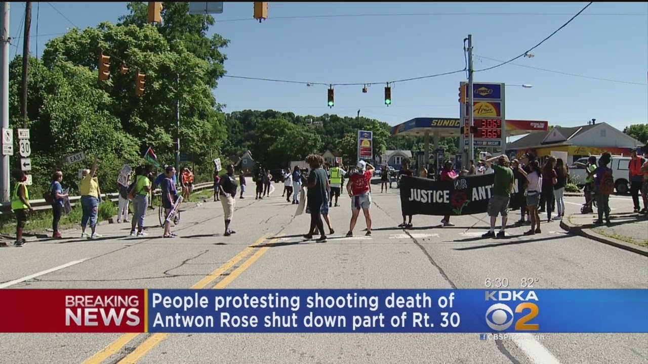 Man Drives Through Antwon Rose Protesters On Route 30 - YouTube