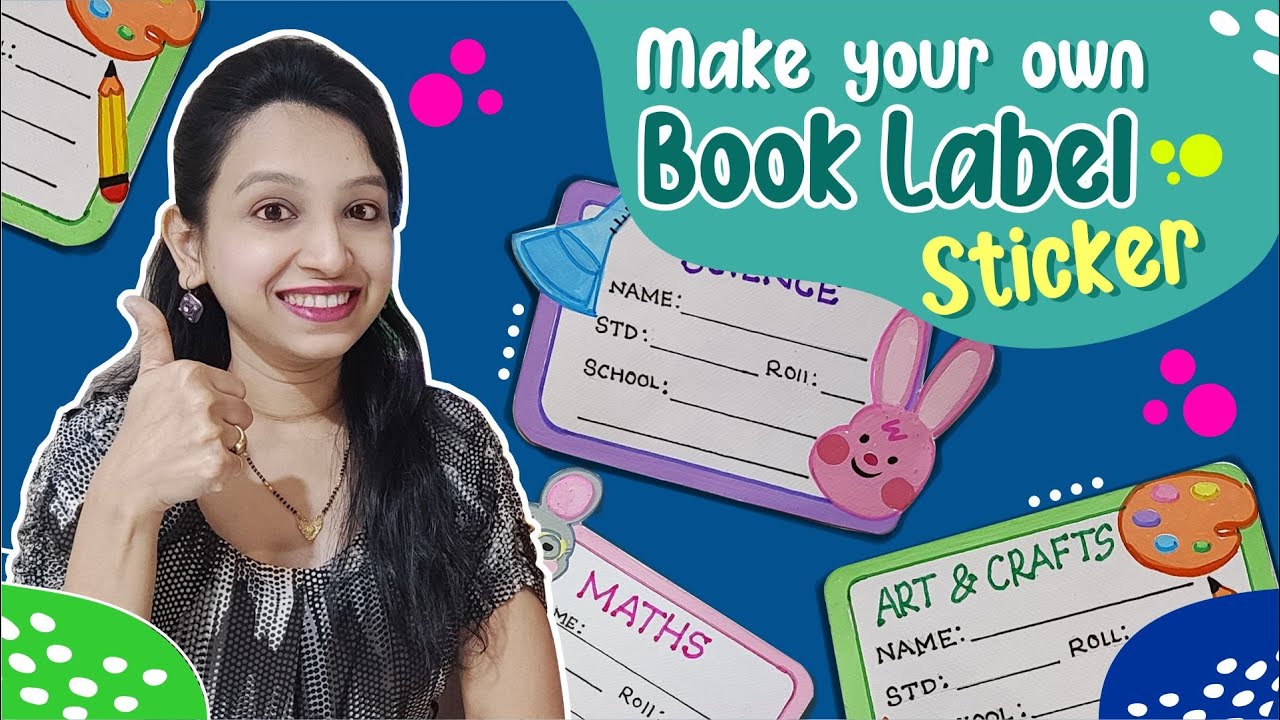 How to Make Book Label Sticker Without Sticker Paper | DIY Book Labels ...