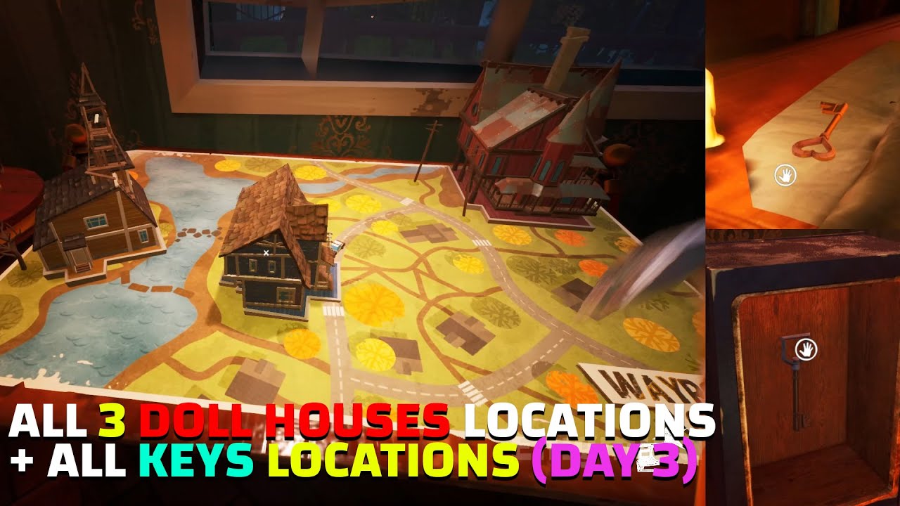 All 3 House Models Puzzle Locations Hello Neighbors 2 All Puzzles and ...