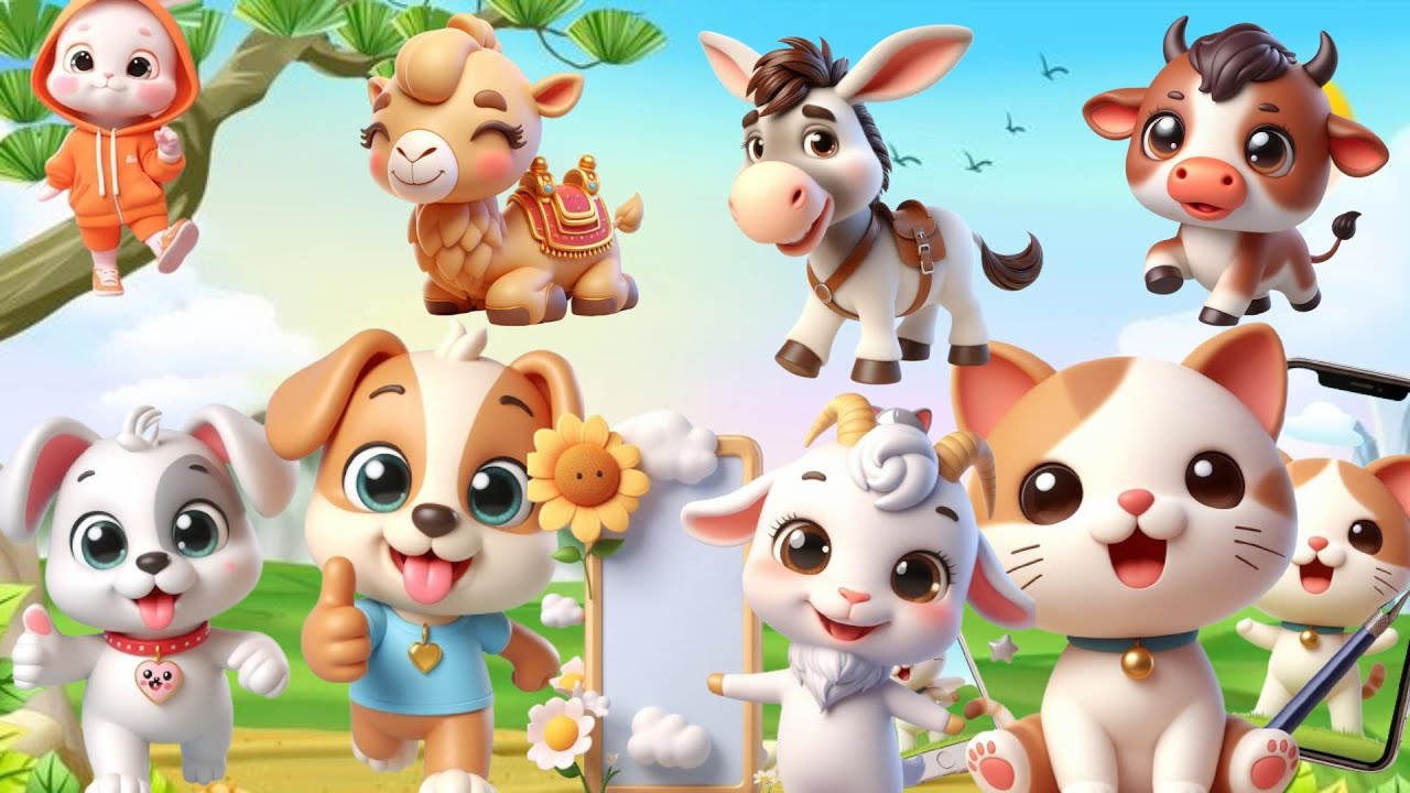learn Animals name | domestic animals | 20 पालतू जानवरों के नाम | paltu ...