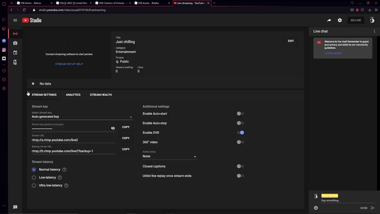 Ryan Starkey Live Stream - YouTube