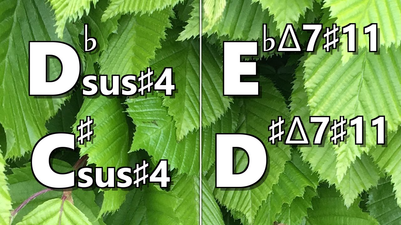 Dbsus #4 (C#sus #4) to Ebmaj7#11 (D#maj7#11) Backing Track - YouTube