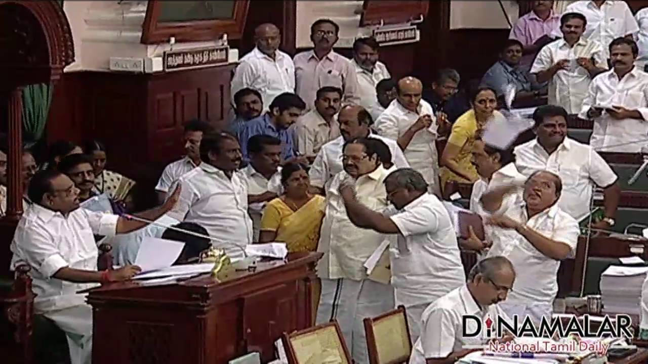 TN assembly Last day | AIADMK Vs DMK Fight at Assembly - Dinamalar Sep ...
