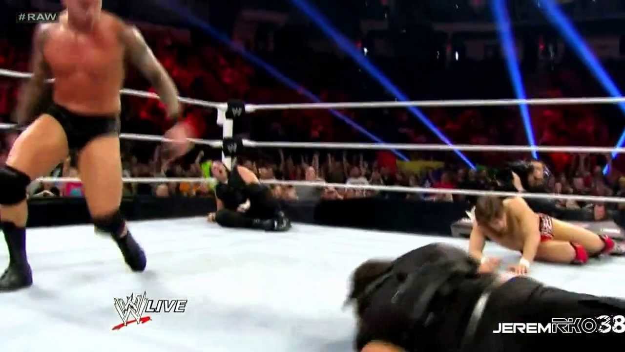 Randy Orton RKO on Seth Rollins - Raw - June 3, 2013 - YouTube