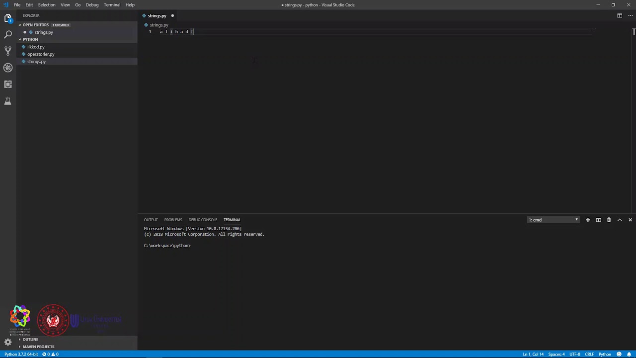 Python String Veri Tipi - 1 - YouTube