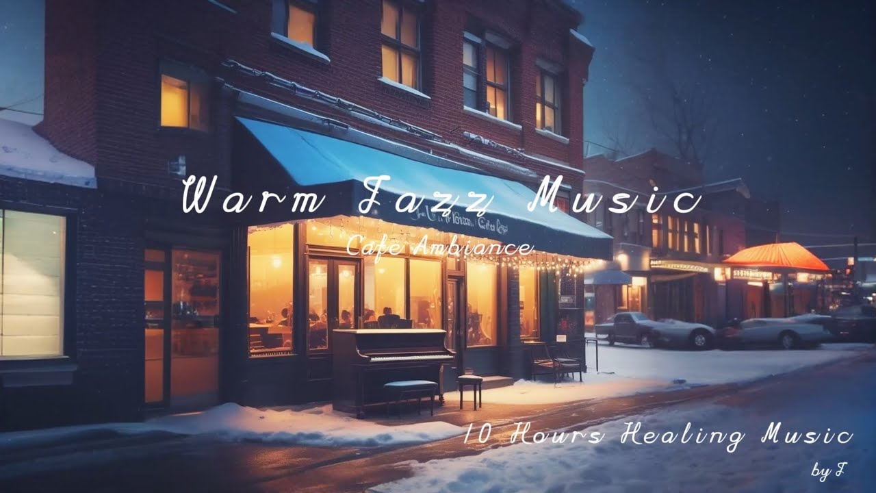 [10 Hours] Relaxing Jazz Piano Music 🎵 Slow Jazz Music ☕️ Cozy Coffee ...