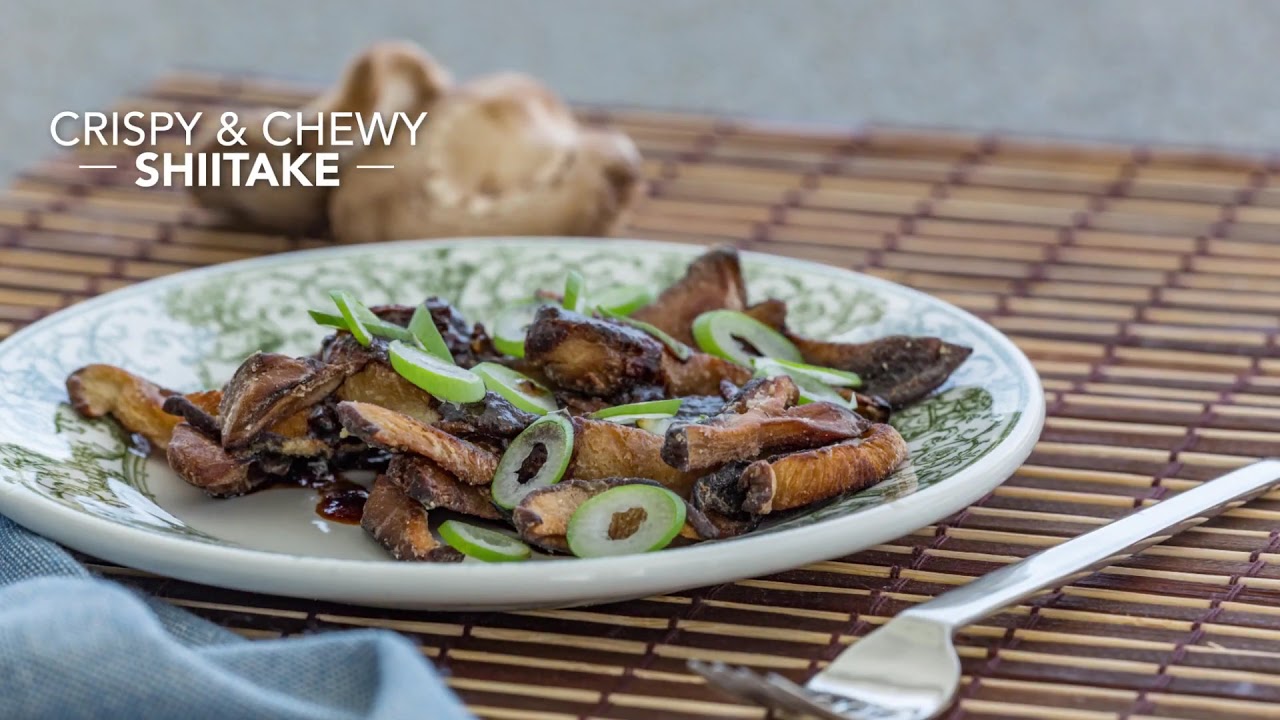 Crispy and Chewy Shiitake Mushrooms - YouTube
