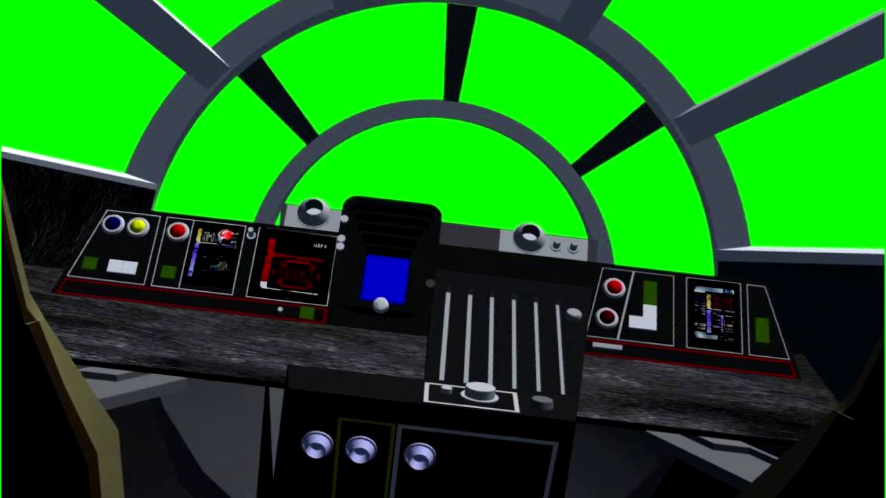 кабина космического корабля гринскрин the cockpit of a spaceship green ...