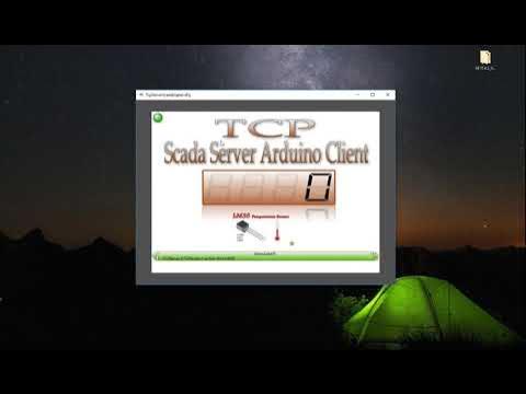 TCP enc28j60 Arduino LM35 - YouTube