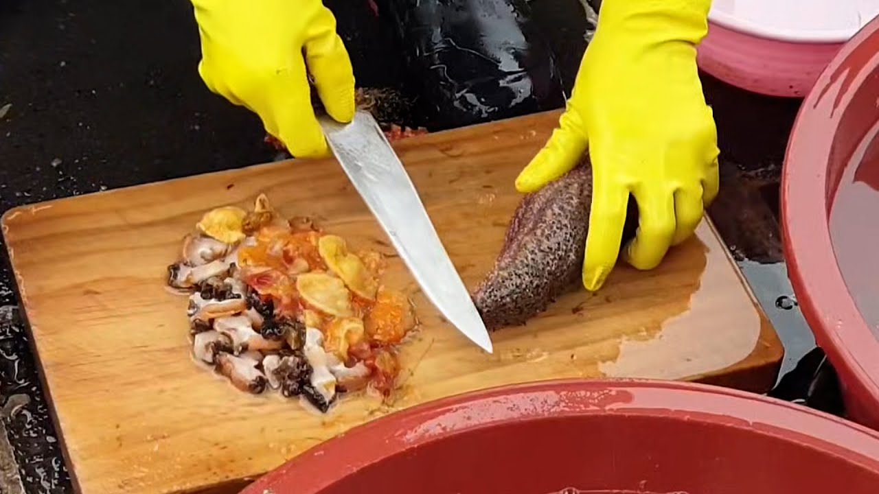 Seafood Sashimi. / Korean street food - YouTube