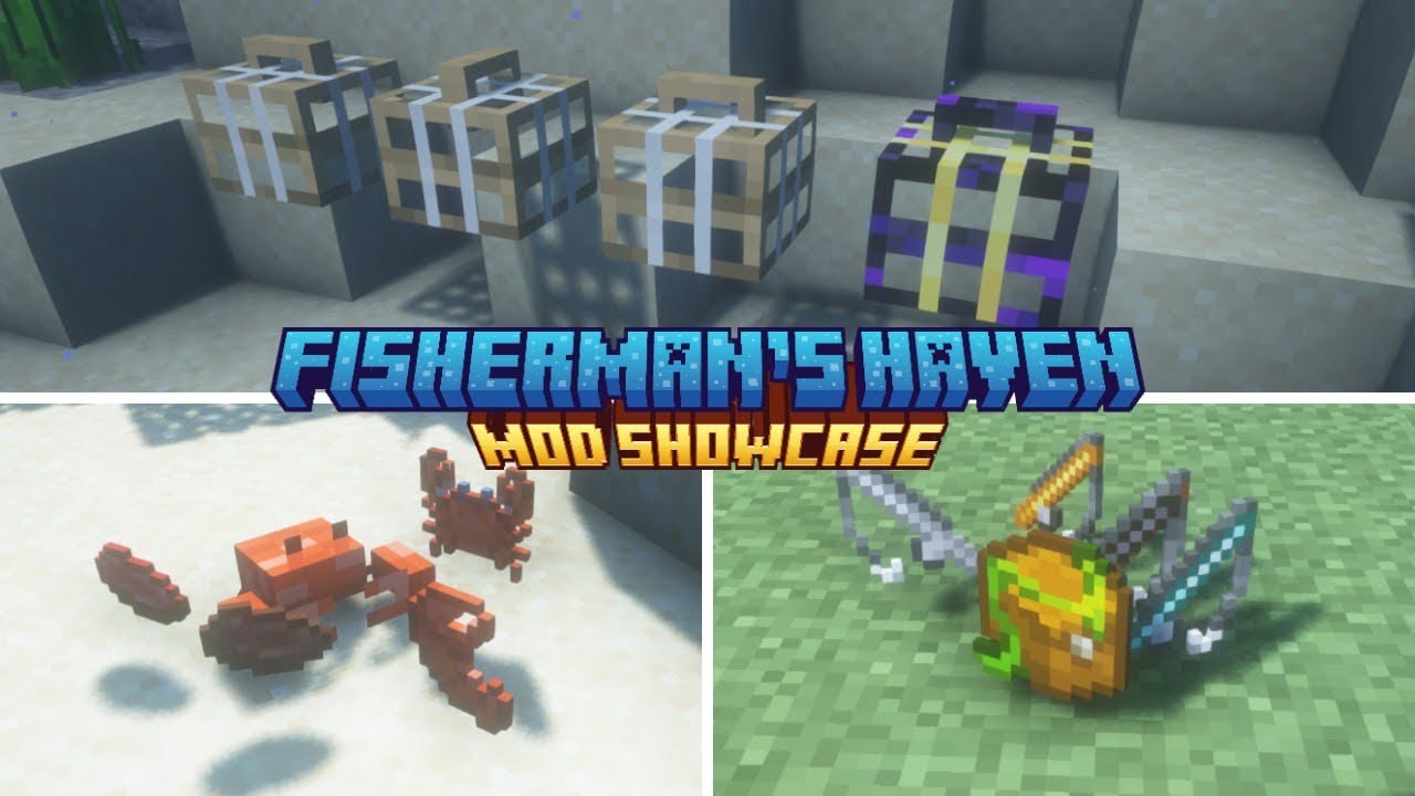 ENHANCED FISHING in Minecraft! | Fisherman's Haven Mod Review - YouTube
