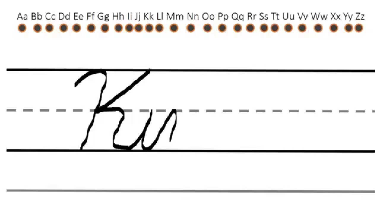Cursive Letters Video Tutorials (21 of 33) Kim - YouTube