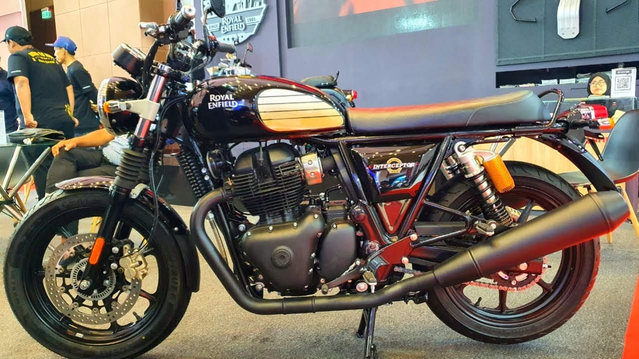 2024 ROYAL ENFIELD INTERCEPTOR 650 BLACK RAY - Best Cafe Racer Bike for ...