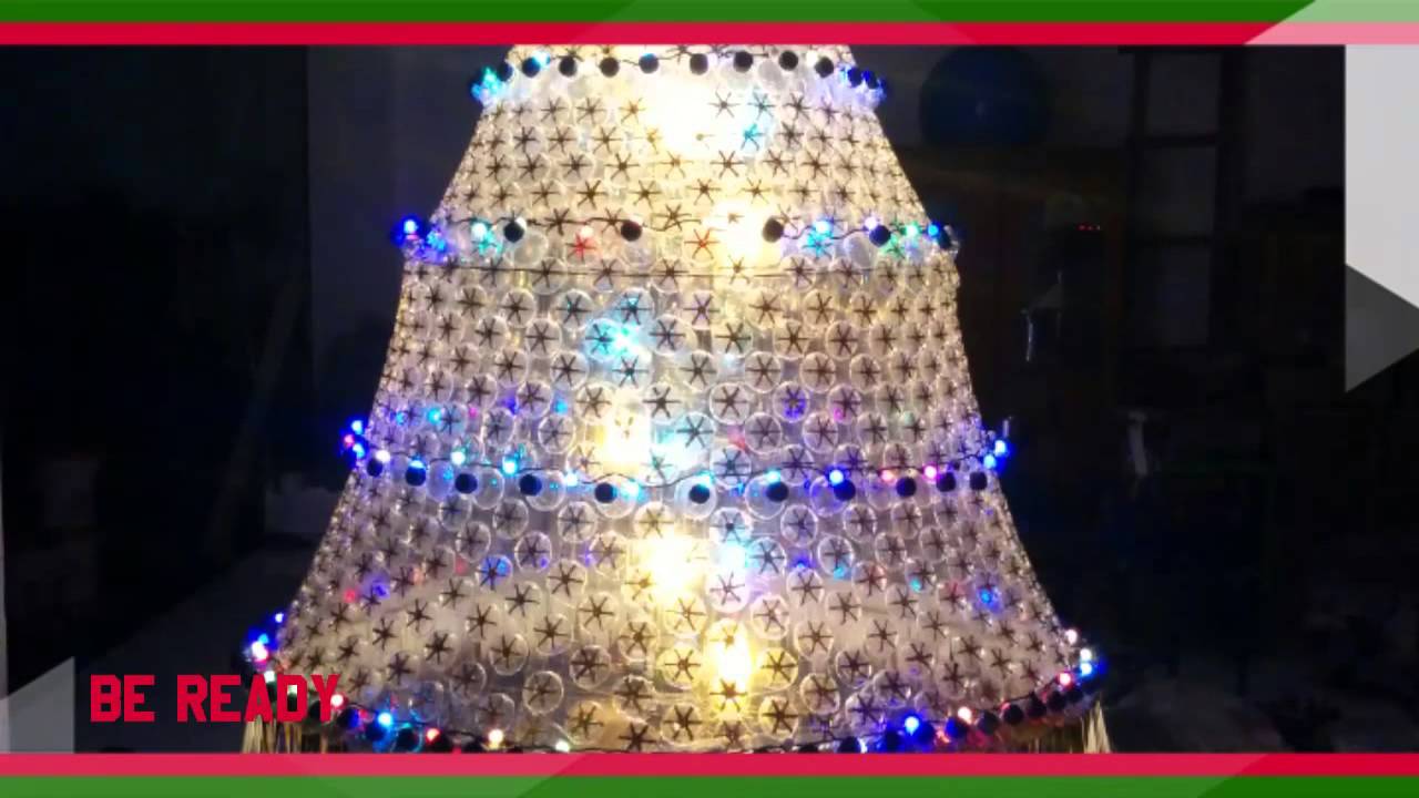 DIY Christmas Tree from Thousand Mineral Water Bottles - YouTube