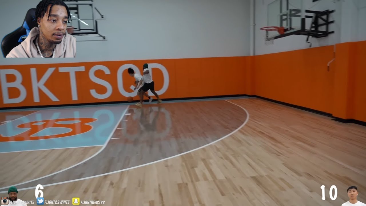 CASH FOULED OUT TWICE LOL! FlightReacts To Cash 1v1 Basketball vs D1 ...