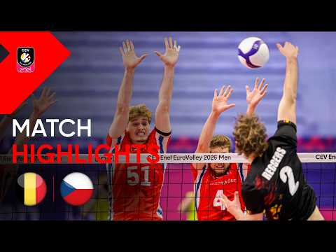 Highlights | BELGIUM vs. CZECHIA | CEV Enel EuroVolley 2026 Men | Eight Finals