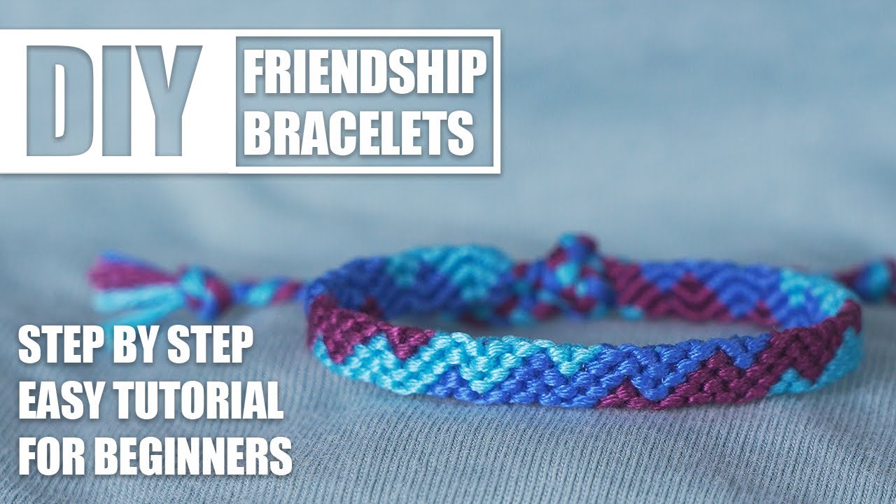 Zigzag Stagger Wave Macrame Friendship Bracelets Step by Step Tutorial | Easy Tutorial for ...