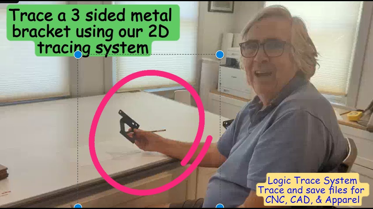 Trace a 3 sided metal bracket using our 2D tracing system - YouTube