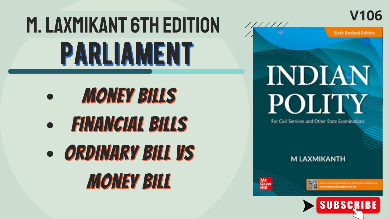(V106) Types Of Bills | Ordinary VS Money Bills | Finance Bill | Indian ...