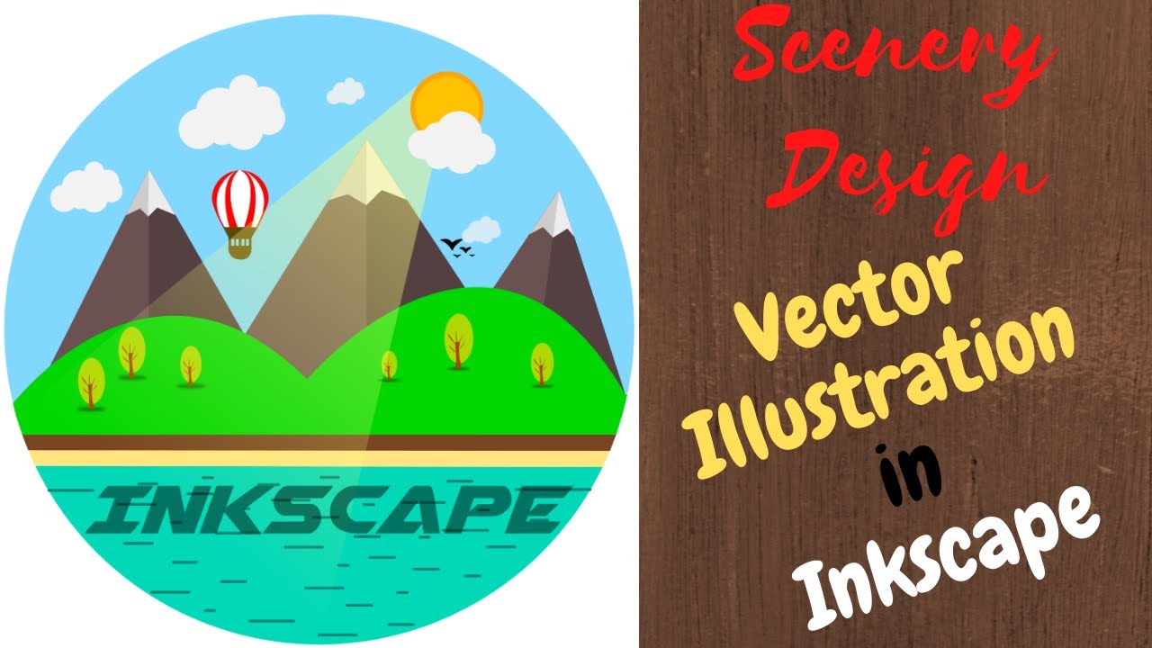 Scenery Design - Vector Illustration in Inkscape - YouTube