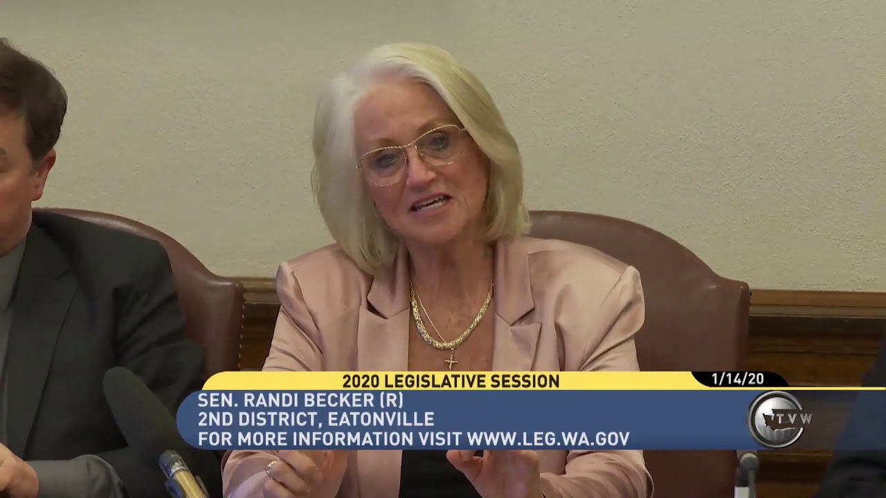 Sen. Randi Becker, R-2nd Legislative District, wraps up the Jan. 14 ...