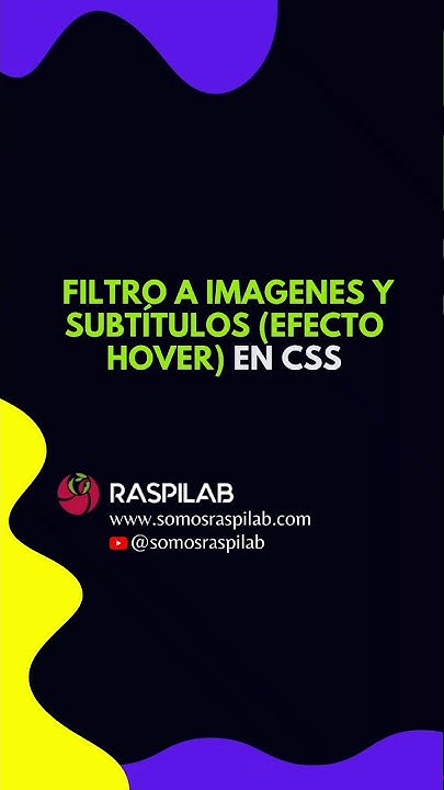 Efecto #hover a imágenes con títulos y textos en #css | #html | #javascript - YouTube