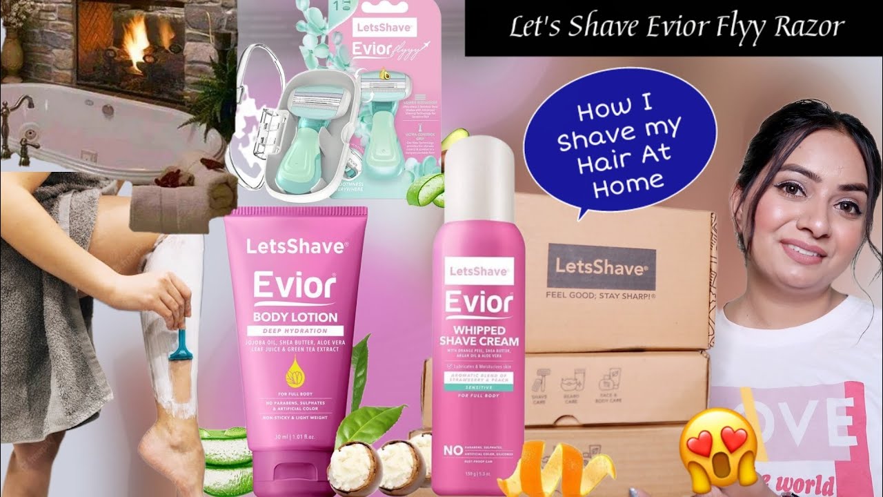 How I Shave My Hair At Home | Let's Shave Women's Razor🪒,Shaving Cream ...