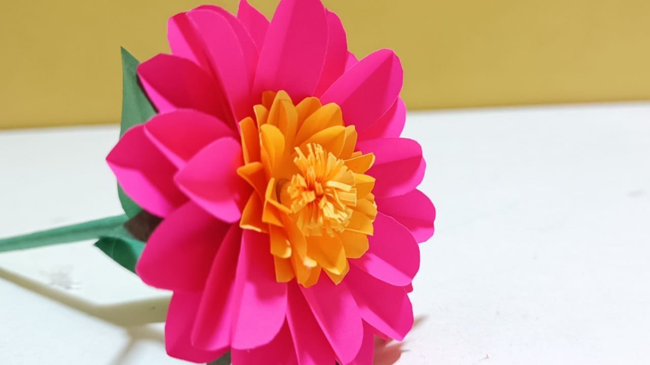 Learn How to Make a Beautiful Paper Dahlia Flower II Step-by-Step ...