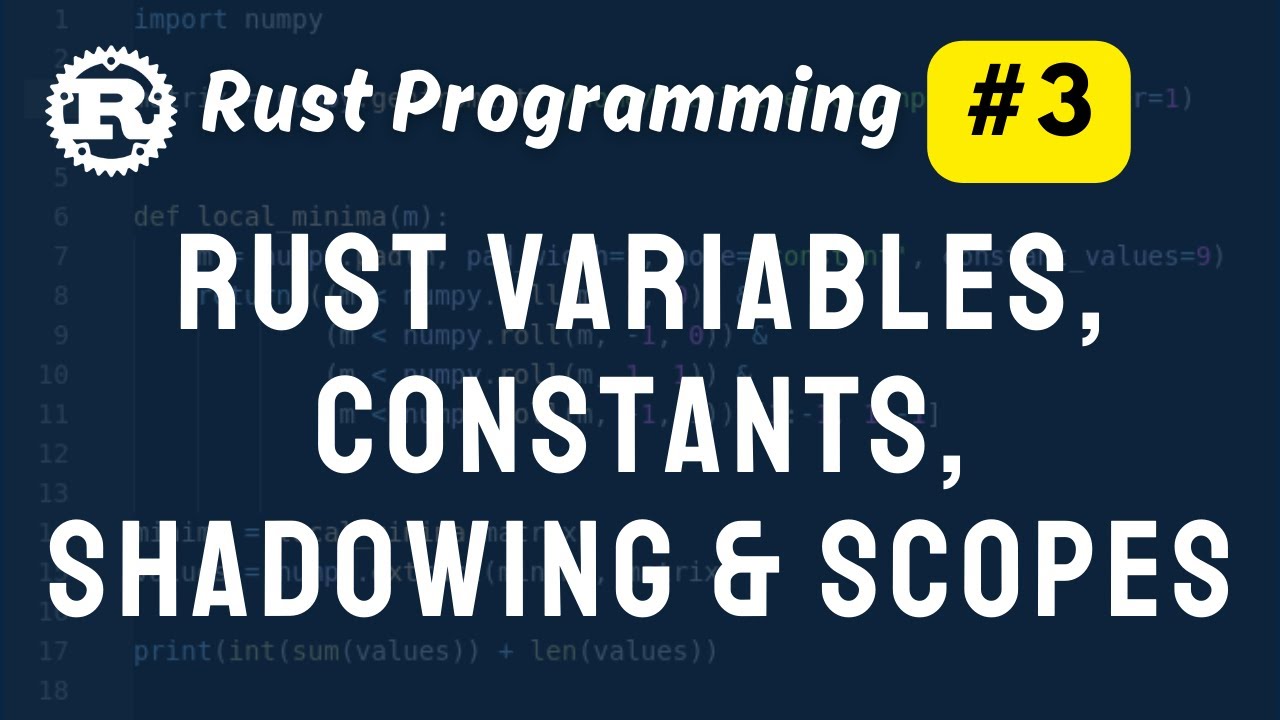 Rust Variables Constants Shadowing Rust Programming Tutorial 🦀 1450