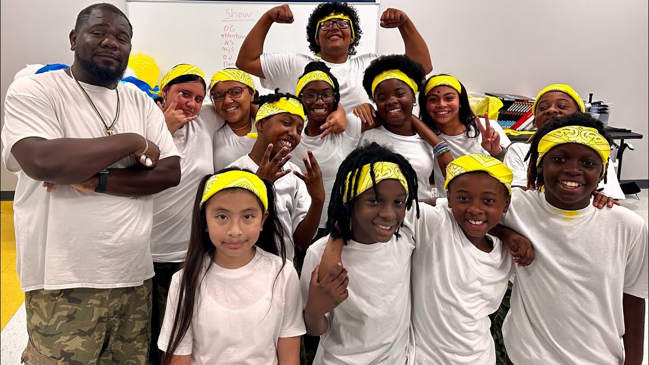 Idea victory school drumline (k-8). 1st performance at pep rally. - YouTube