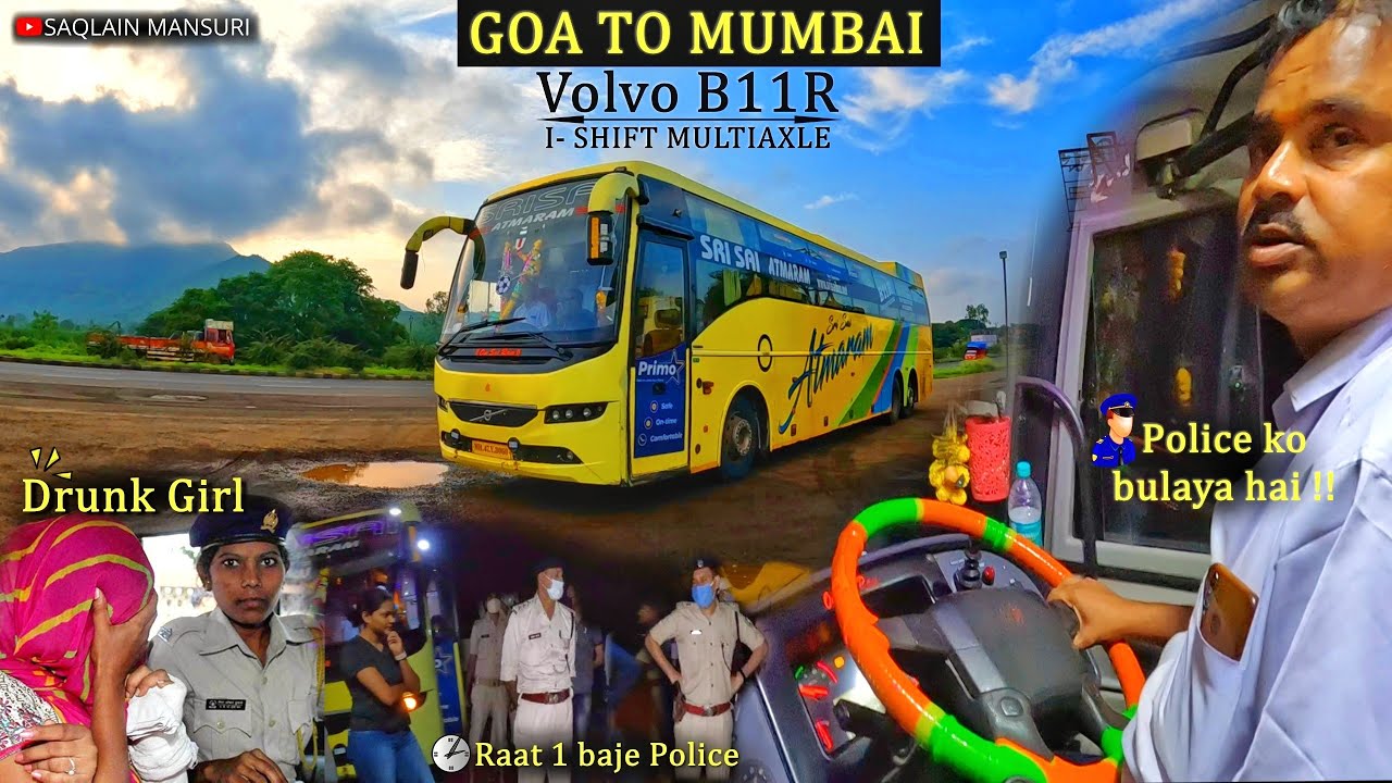 GOA TO MUMBAI🛣️ Vlog With Driver's😎 Volvo B11R 😍Multi-axle Bus - YouTube