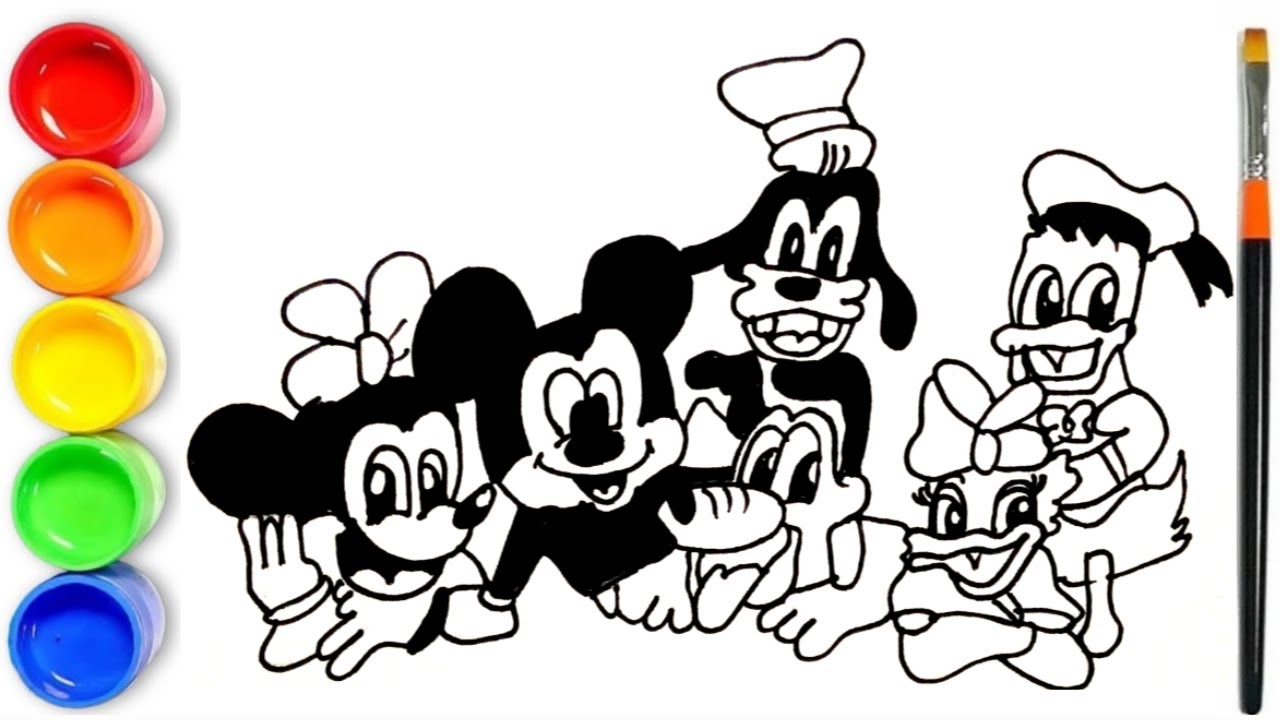 🔴 How to draw Mickey Mouse ClubHouse, Mickey Mouse, Minnie Mouse ...