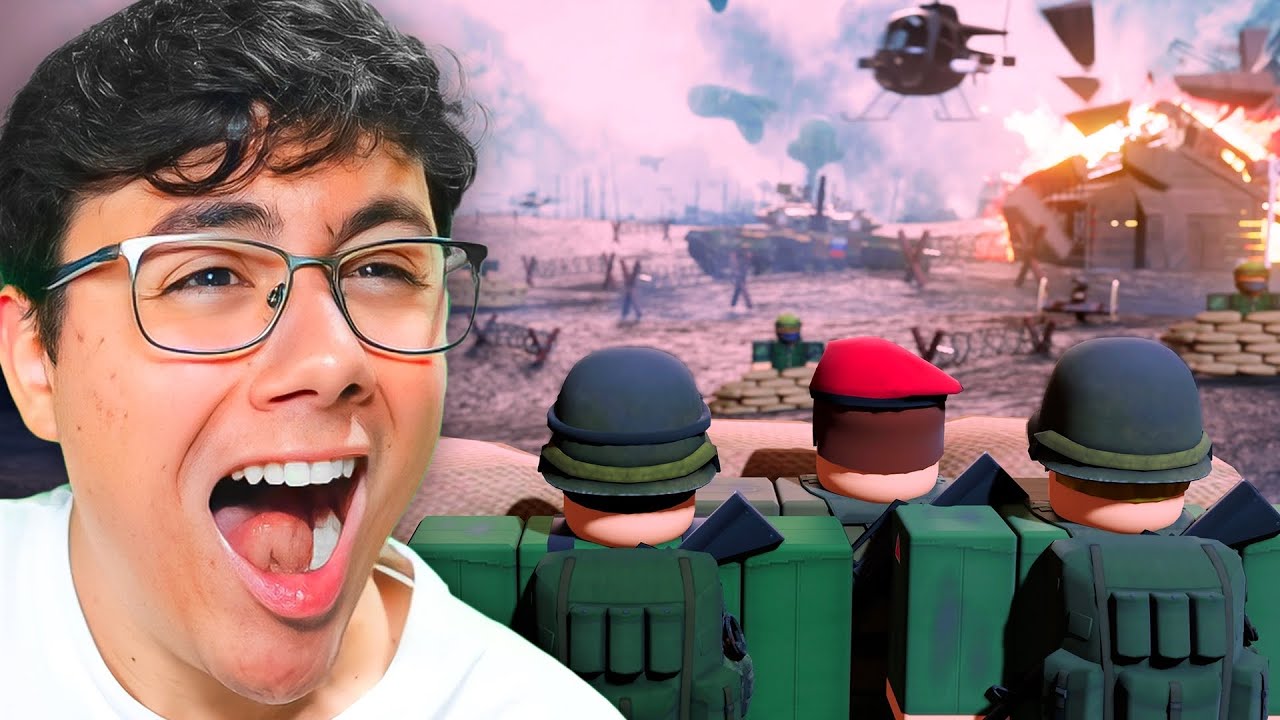 Fuí a la Guerra en ROBLOX... - YouTube