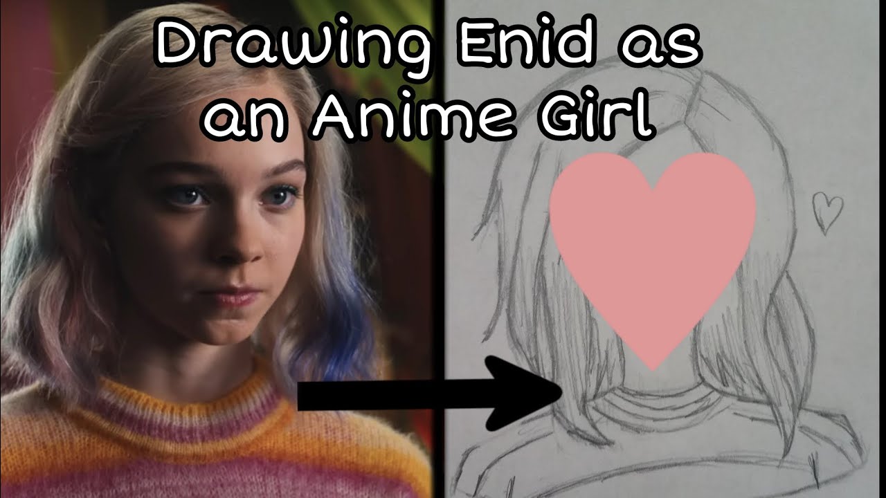 Enid Drawing ♡ Anime Girl ♡ Wednesday ♡ - YouTube