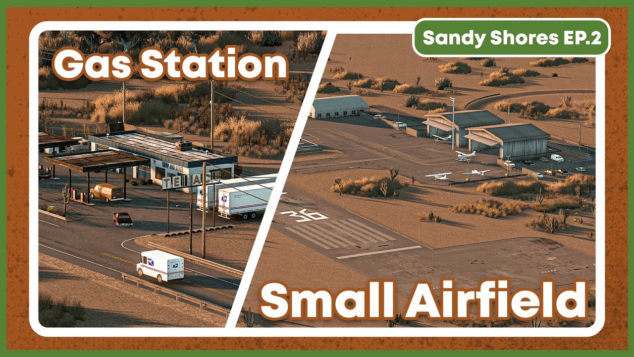 Build an awesome gas station and a small airfiled on #citiesskylines ...