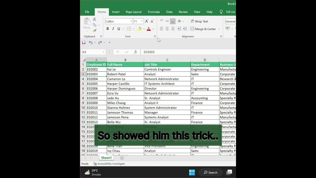 Color Fill Shortcut In Ms Excel ๐คฏ๐จ Shorts Exceltutorial Exceltips Youtube
