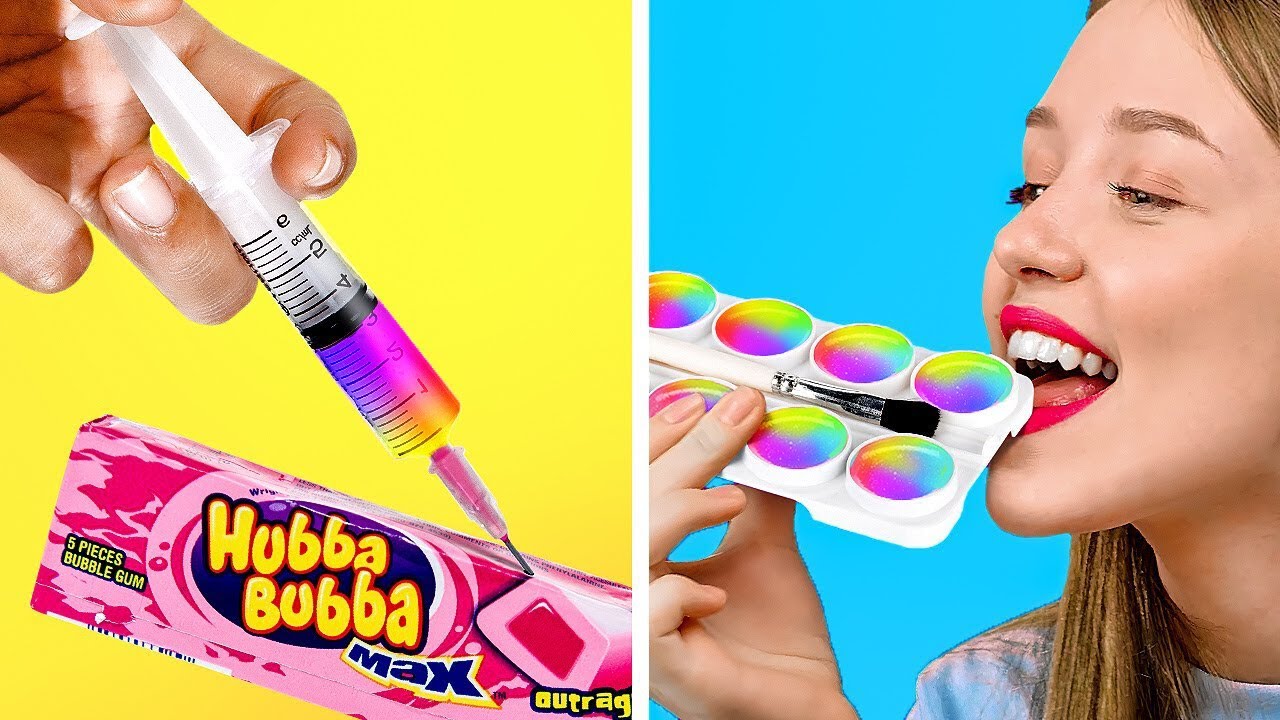 6 GENIUS FOOD HACKS EVERYONE SHOULD KNOW || Sneak Candies At School by ...