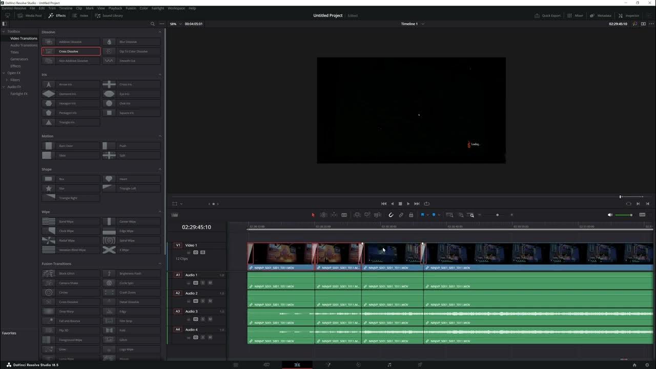 Davinci Resolve — remove multiple transitions [how-to] - YouTube