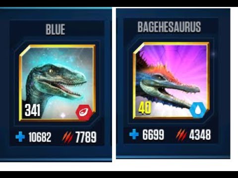BLUE VS BAGEHESAURUS II Jurassic World The Game II Dinosaurs Game - YouTube
