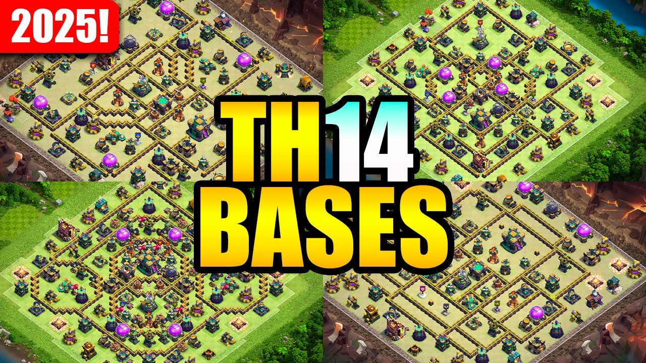 NEW BEST TH14 Base Layouts 2025! (clash of clans) - YouTube