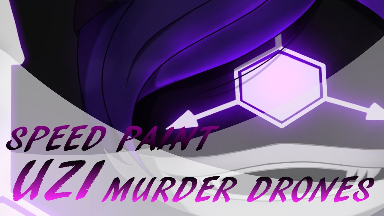 speedpaint uzi murder drones | drawing digital ~ by ANIMATOR ZONE - YouTube