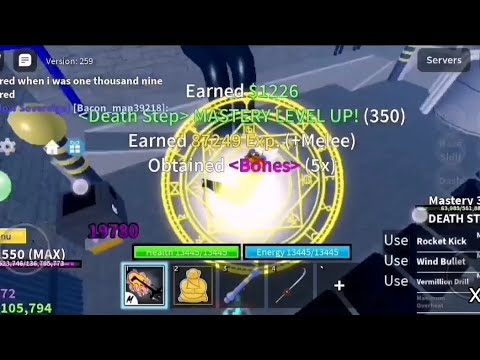 Death Step Mastery 350 [ Blox Fruit ] ( Couldn't Get Dragon Talon ...