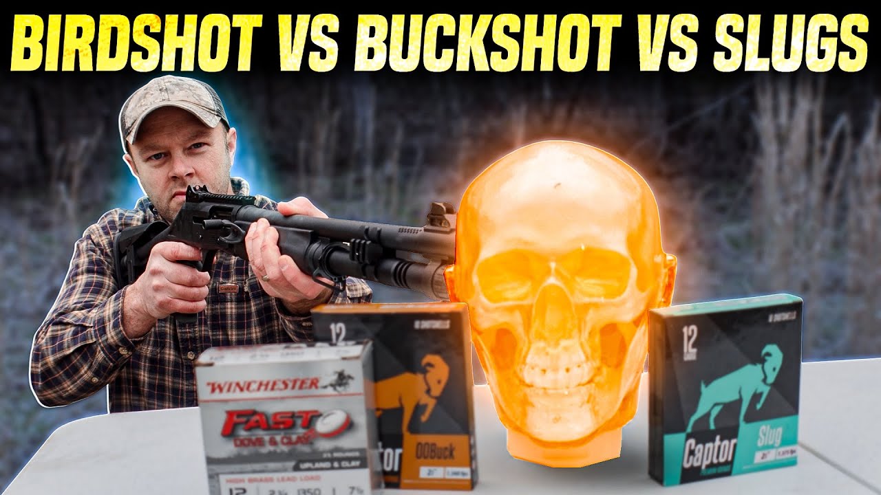 Birdshot vs Buckshot vs Slugs - YouTube